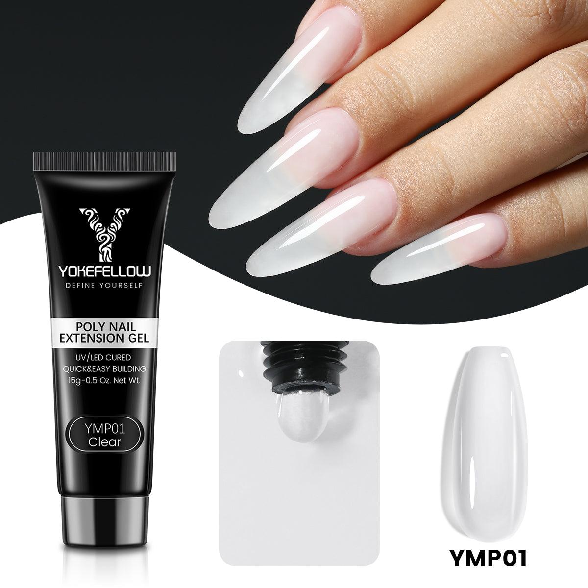 YOKEFELLOW 15G Poly Nail Gel for Manicure Professional Nail Extension ...