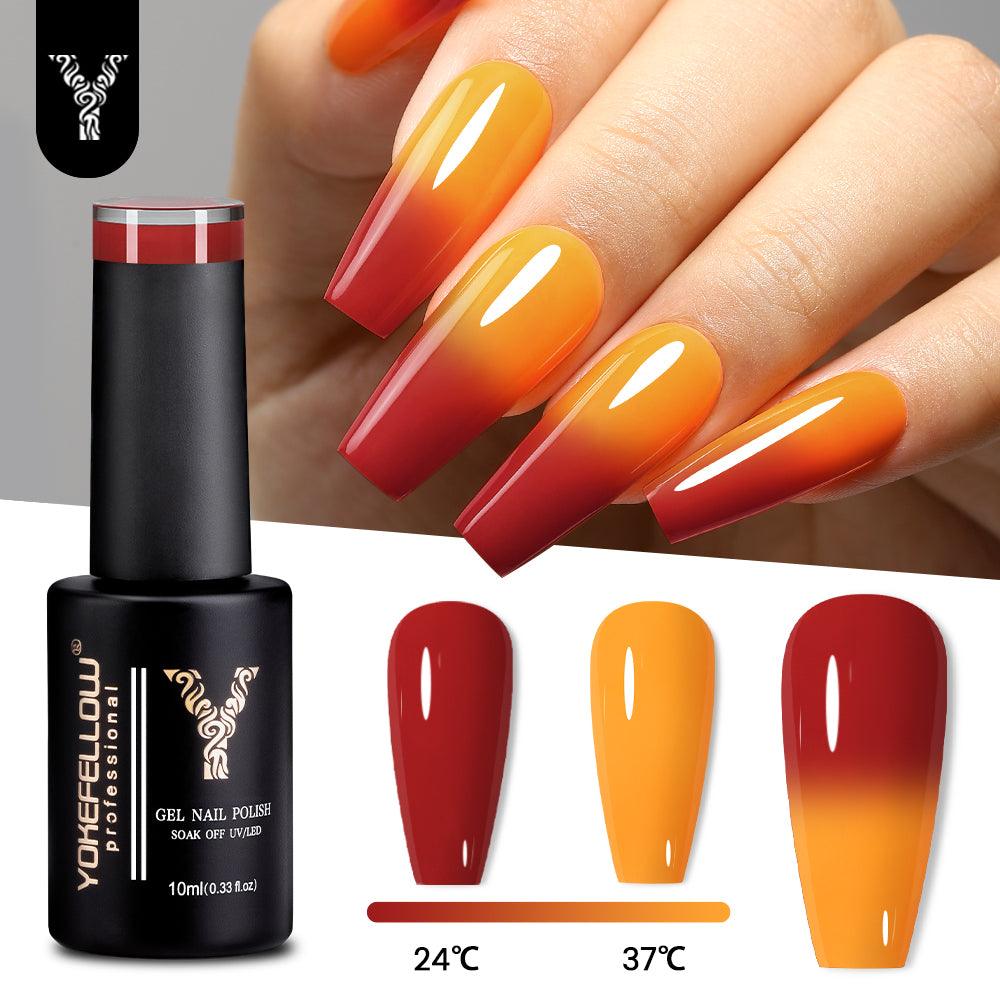 YOKEFELLOW Soak Off Temperature Color Changing Gel 10ML Thermal Gel ...